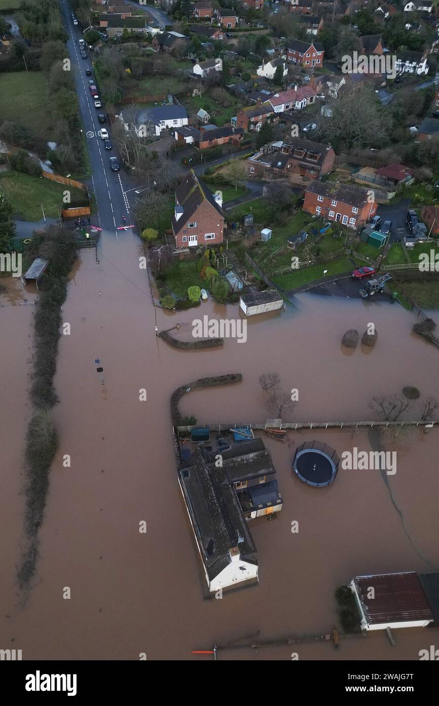 Tirley, Gloucester, UK. 5 January 2024. Flooding at the village of ...