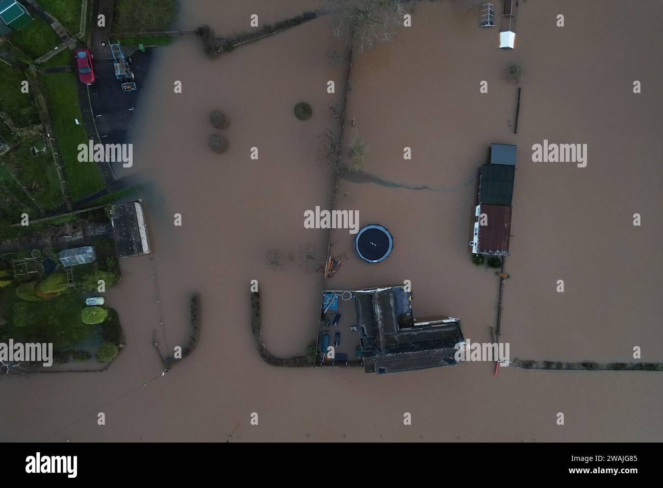 Tirley, Gloucester, UK. 5 January 2024. Flooding at the village of ...