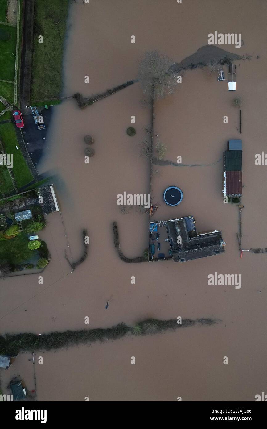 Tirley, Gloucester, UK. 5 January 2024. Flooding at the village of ...