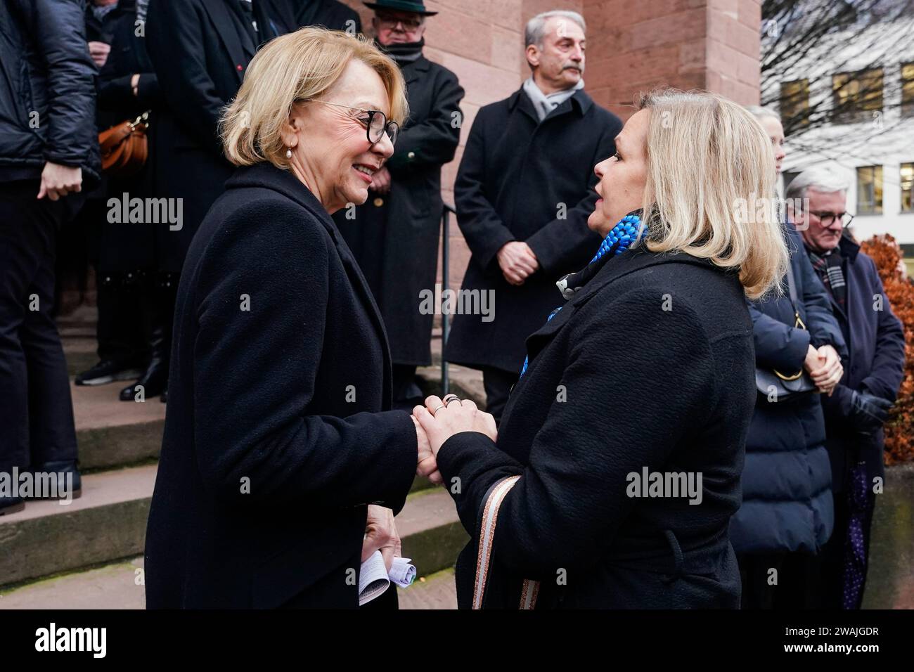 Offenburg, Germany. 05th Jan, 2024. Nancy Faeser (SPD, r), Federal ...