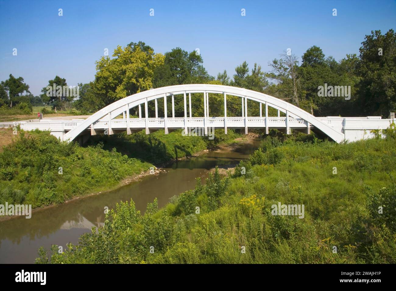 rainbow curve bridge over brush creek on route 66 in kansas near ...