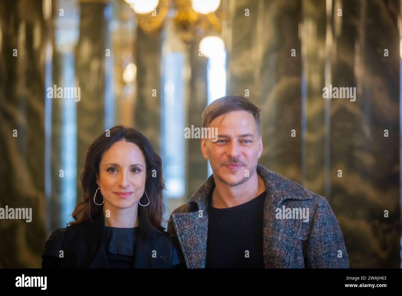 Pressetermin Semperopernball 2024 Stephanie Stumph und Tom Wlaschiha ...