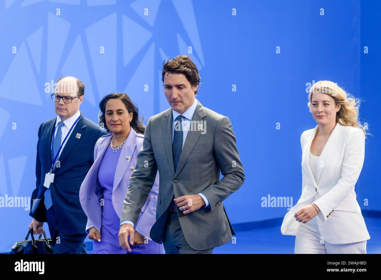 VILNIUS, LITHUANIA. 11th July 2023. Justin Trudeau, Prime Minister of ...