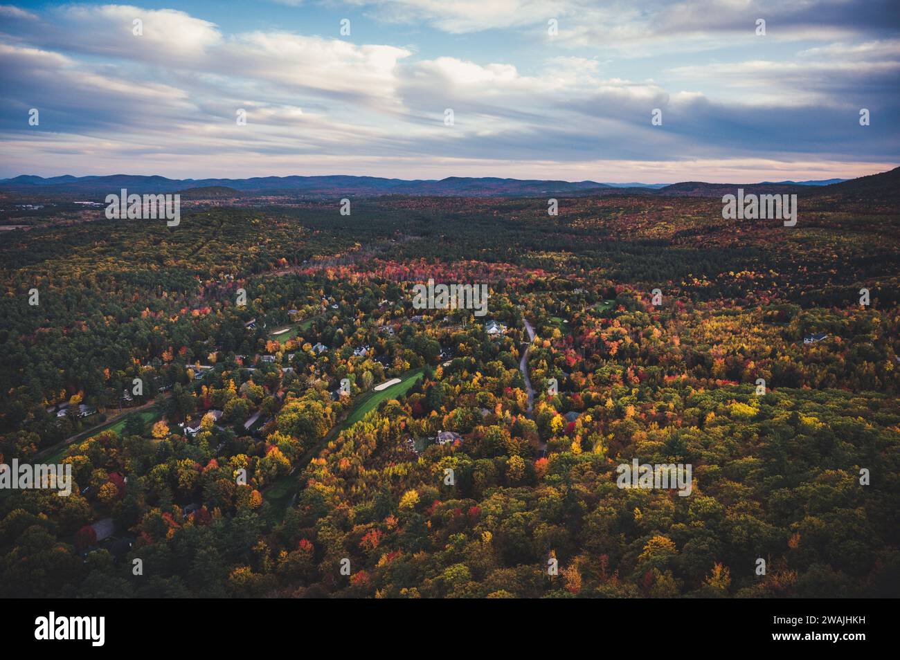 North Conway and Mount Washington Valley Foliage Stock Photo - Alamy