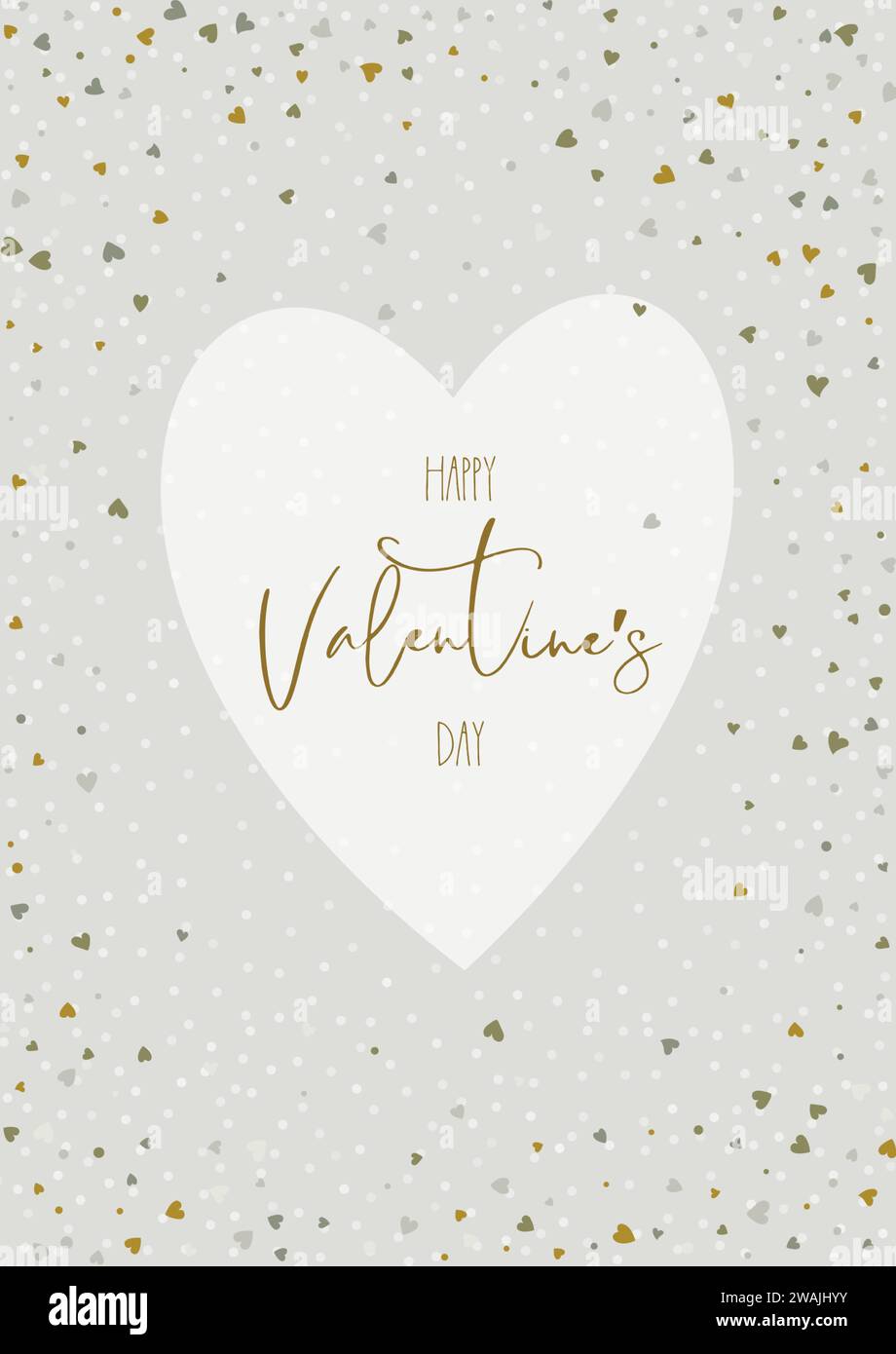 Valentines Day background with a hearts design in neutral colours Stock ...