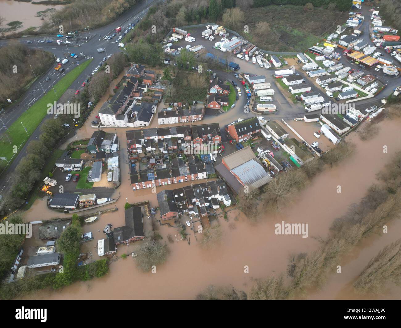 Floods river severn aerial view hi-res stock photography and images - Alamy