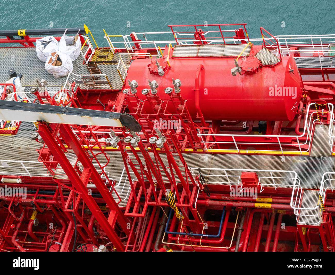 Valleta Malta August 31 2023 Aerial view of Cruise and merchant ship ...