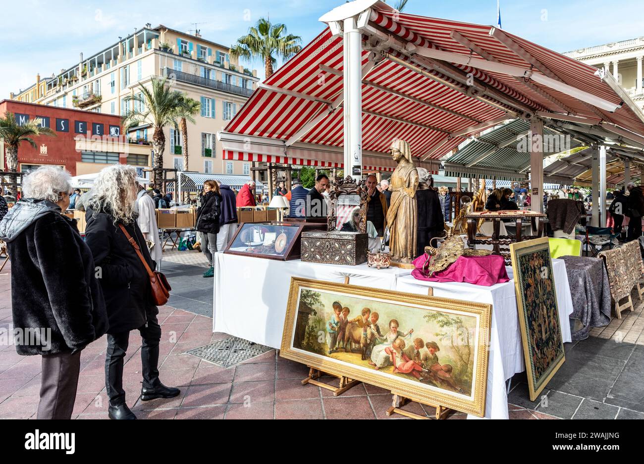 Street Market In Nice France Stock Photo - Alamy