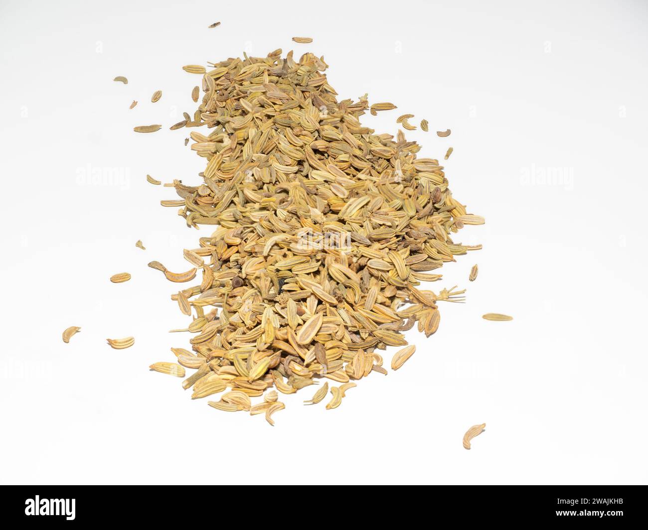 raw dried fennel seeds isolated on a white background Stock Photo - Alamy
