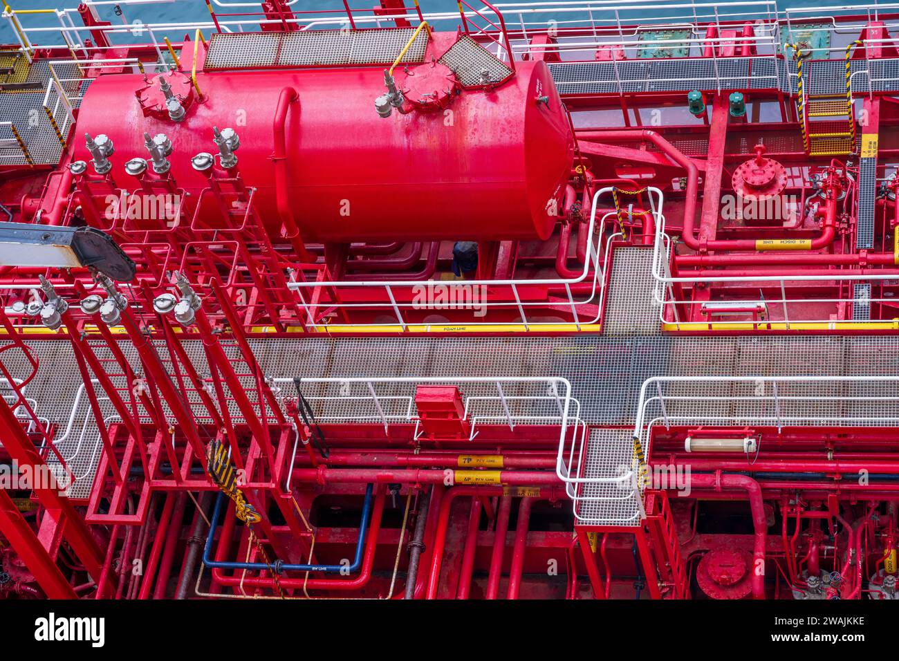 Grand Harbour Valletta Malta August 31 2023 Aerial view of the deck of ...