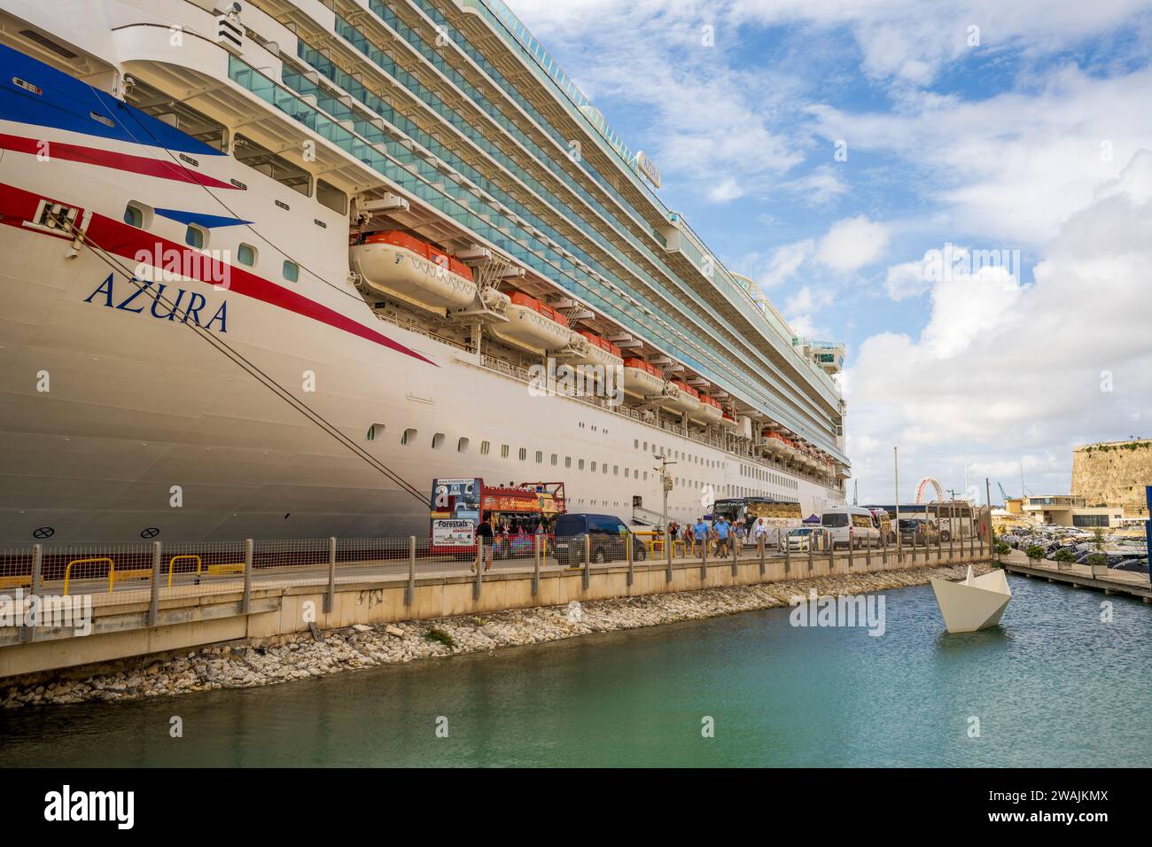 Grand Harbour Valletta Mallta September 07 2023 Luxury cruise ship P ...