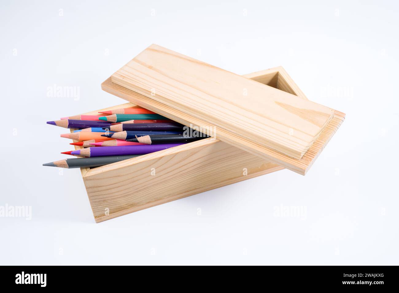 Hand Made bespoke pen pencil case made out of scrap wood with loose fit ...