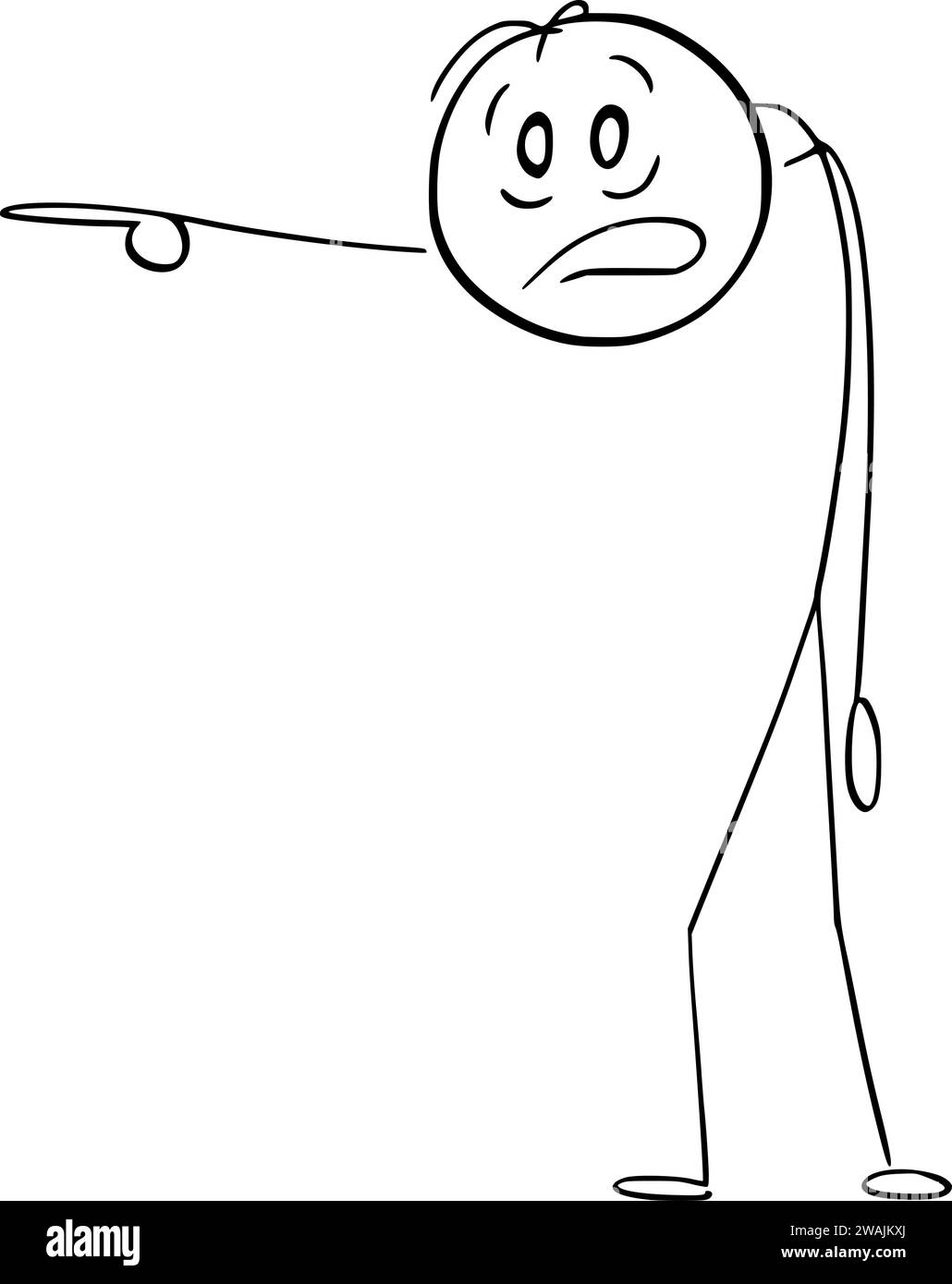 Exhausted Person Showing Facial Expression and Pointing at Something ...