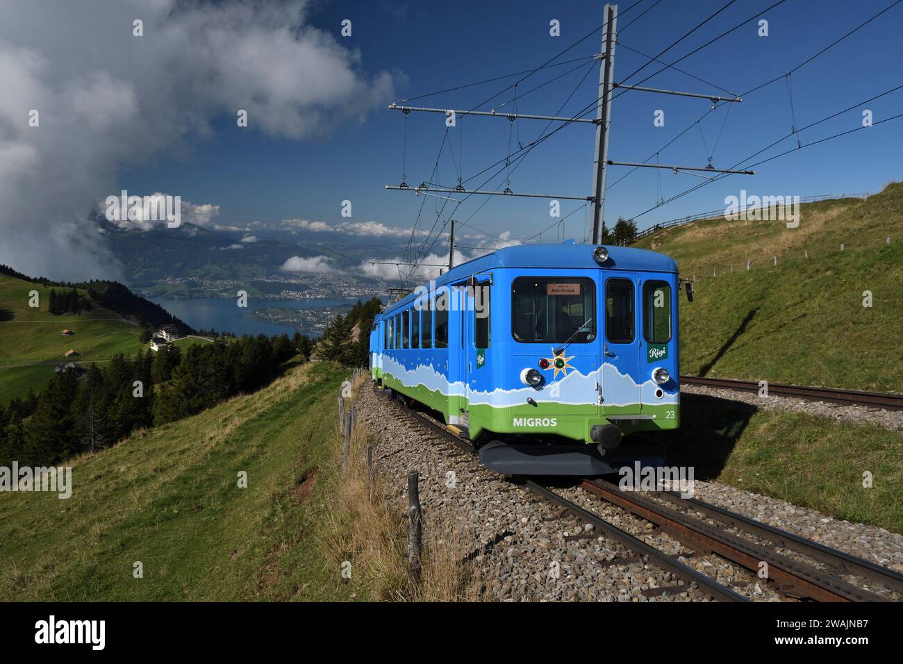 rigi;rigibahnen;railway;electric;mountain;mount rigi;switzerland;swiss ...