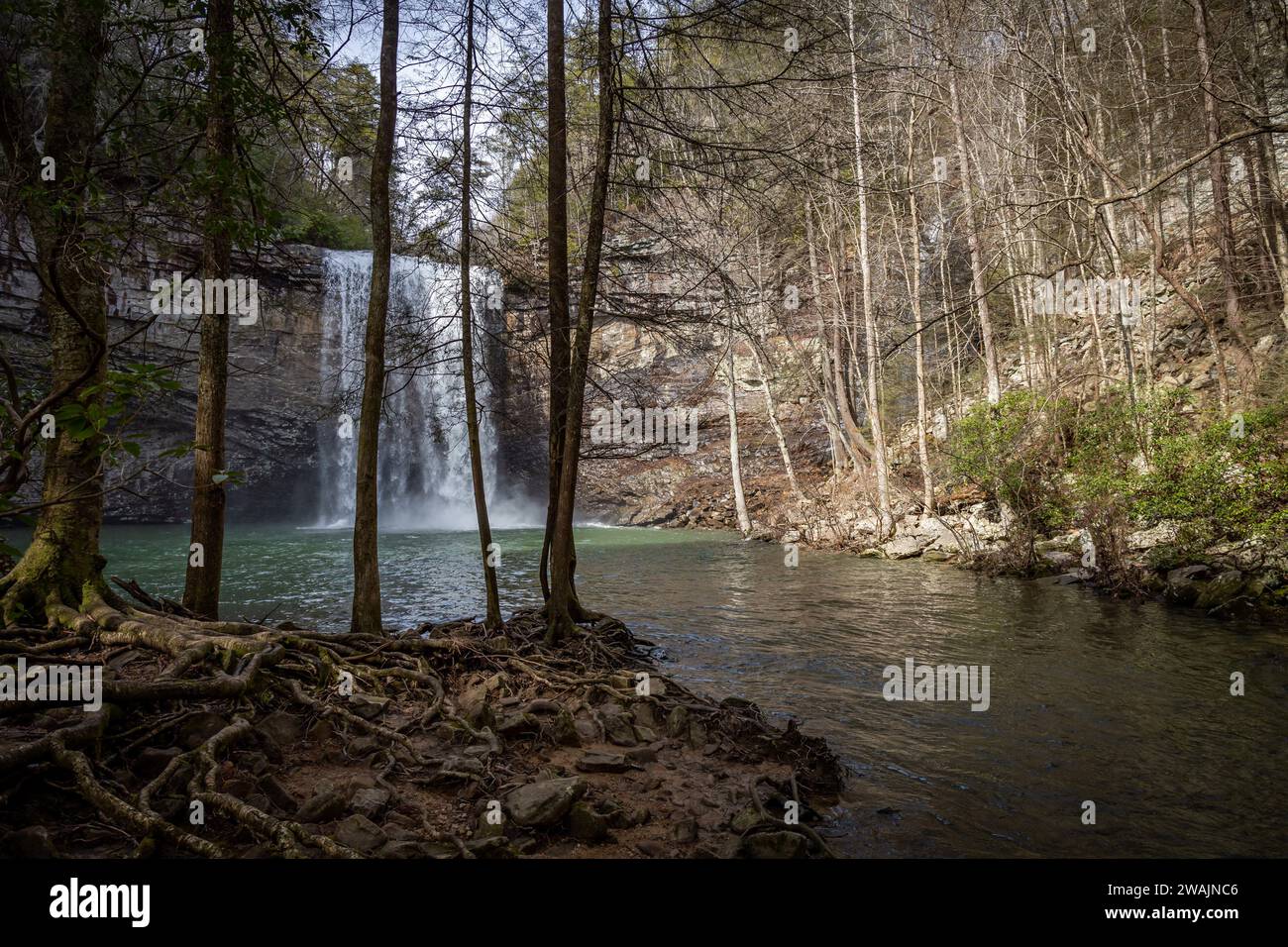 A scenic view of Foster Falls in Tennessee Stock Photo - Alamy