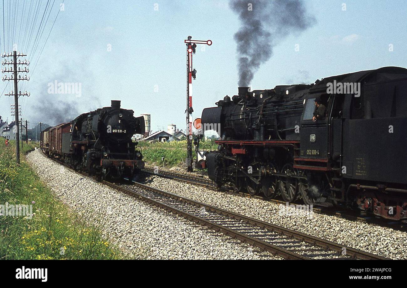 Photographimg steam engines at work in France/West Germany June/July ...