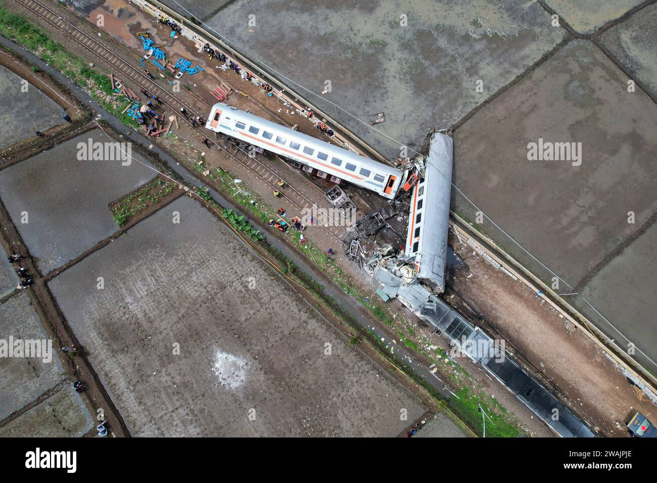 Train crash aerial hi-res stock photography and images - Alamy