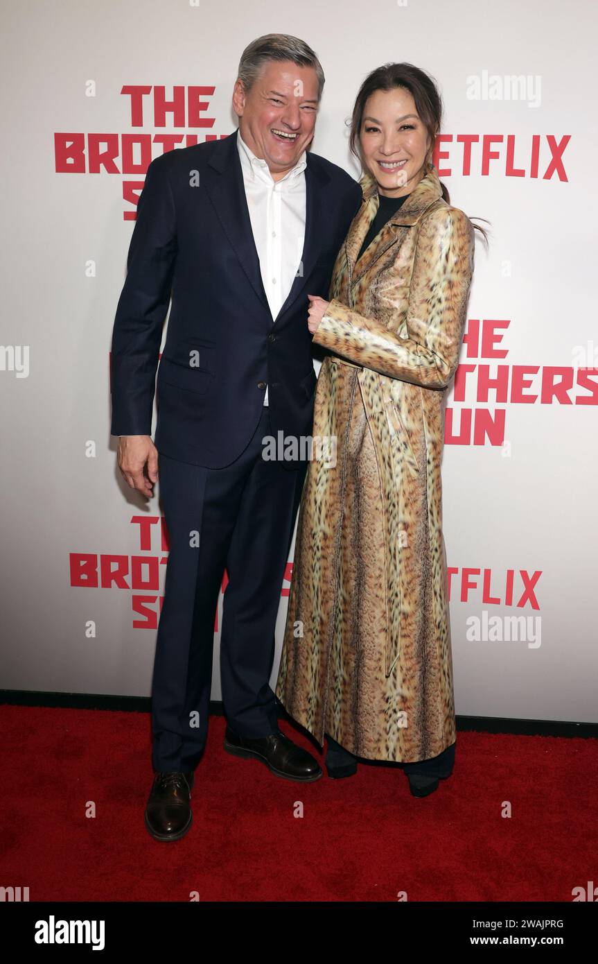Los Angeles, Ca. 4th Jan, 2024. Ted Sarandos, Michelle Yeoh at the ...