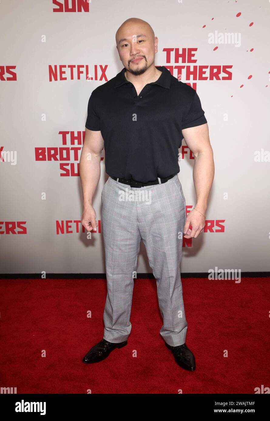 LOS ANGELES, CA - JANUARY 4: Jon Xue Zhang at the Netflix Premiere Of The Brothers Sun at the ...