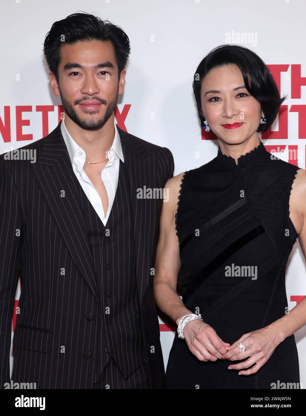 LOS ANGELES, CA - JANUARY 4: Justin Chien, Virginia Hu Chien at the ...