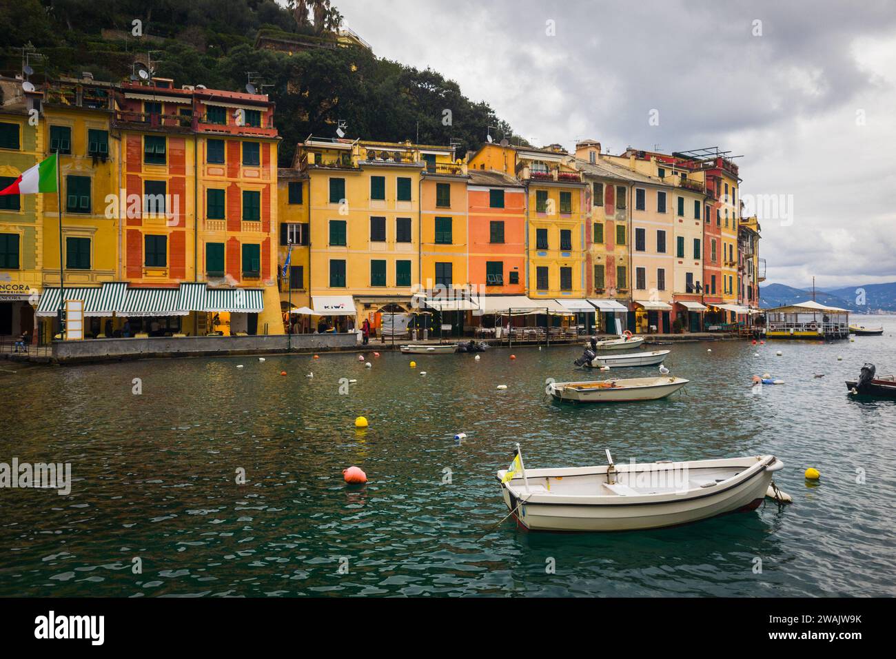 Portofino, Italy. 29th Dec, 2023. The colourful facades of the houses ...