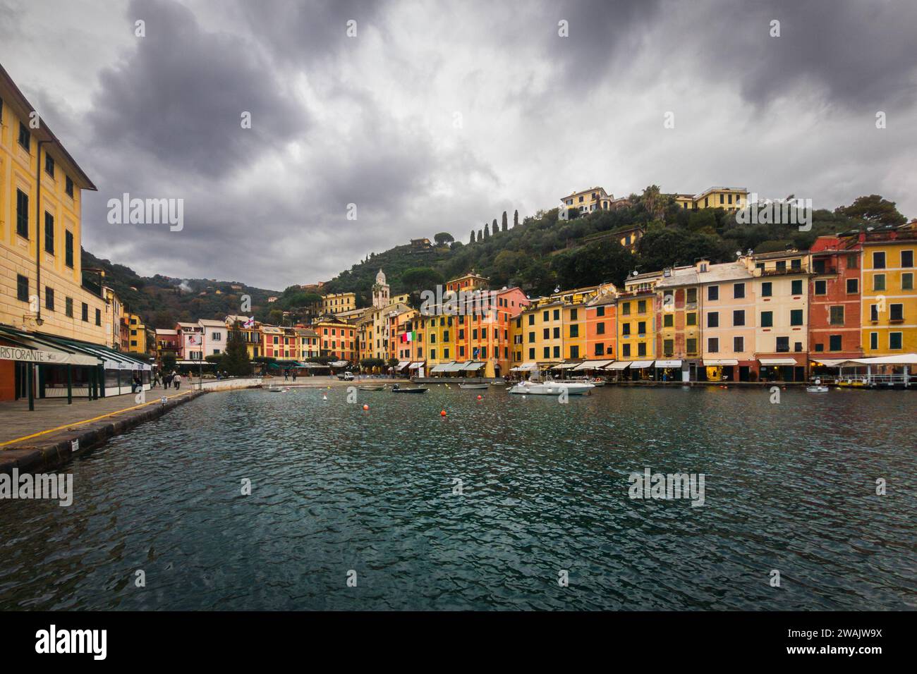 Portofino, Italy. 29th Dec, 2023. The colourful facades of the houses ...
