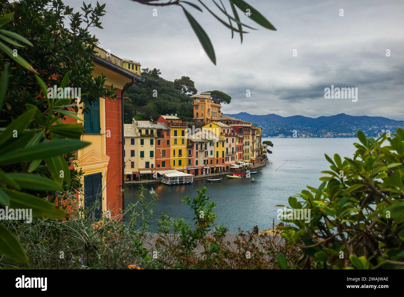 Portofino, Italy. 29th Dec, 2023. The colourful facades of the houses ...