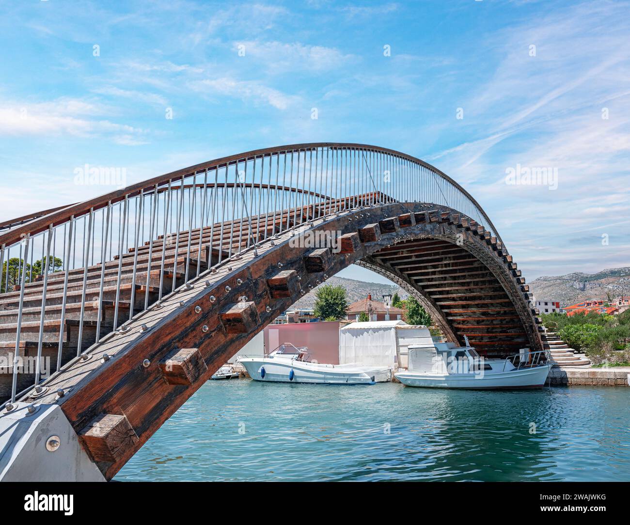 Round bridge over the sea canal Stock Photo - Alamy