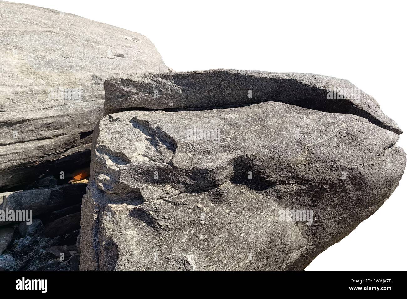Large stone isolated Stock Photo - Alamy