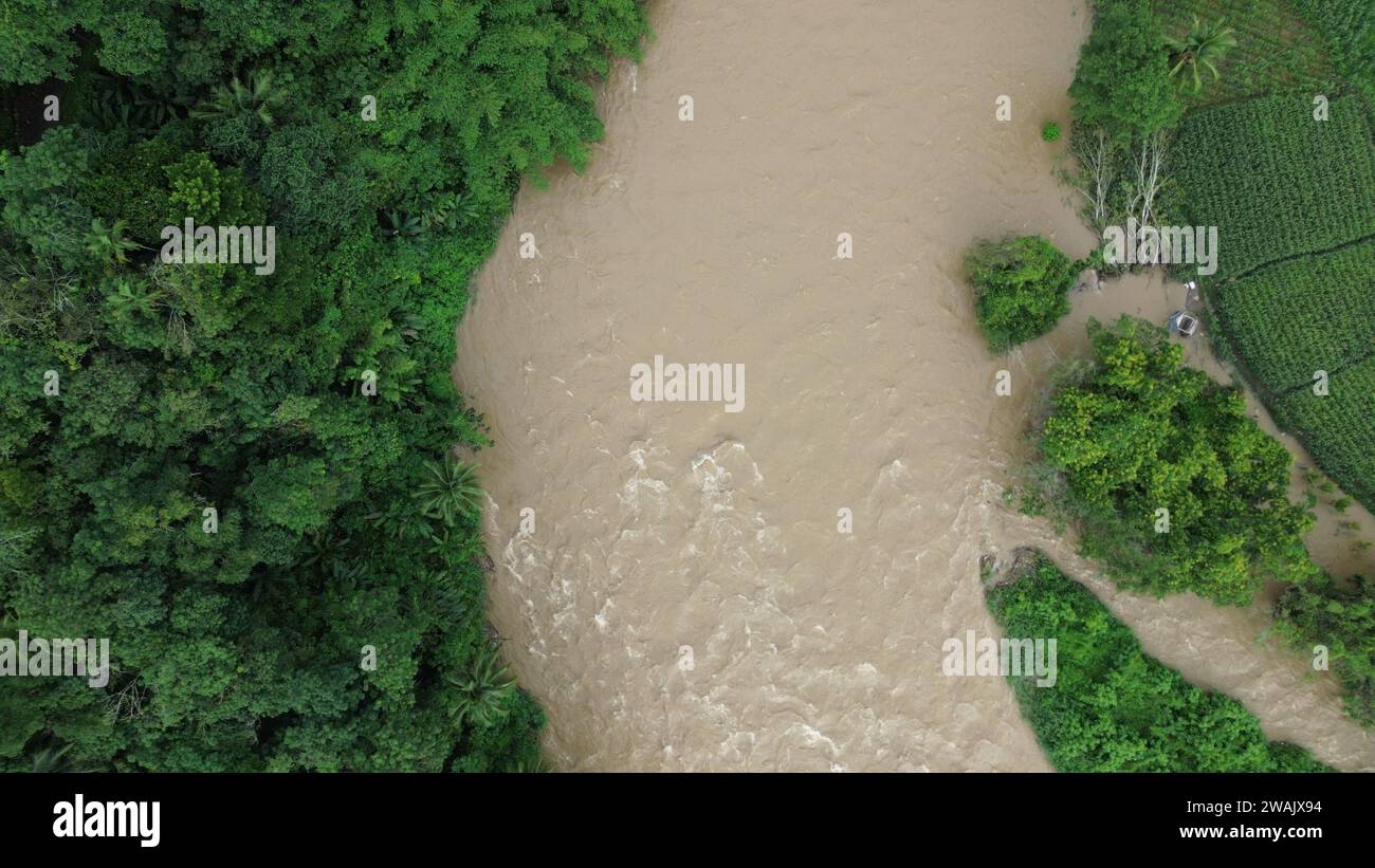 Graceful dance of water seen from above: Aerial River Flow Stock Photo ...