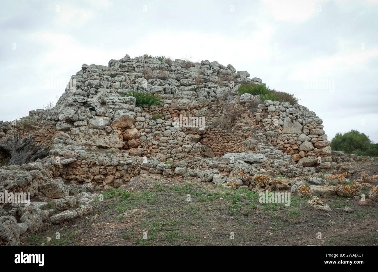 ancient ruins from the prehistoric settlement of santuario So na Caçana ...
