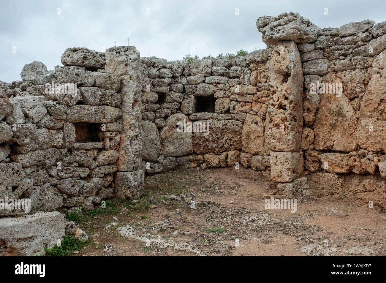 ancient ruins from the prehistoric settlement of santuario So na Caçana ...