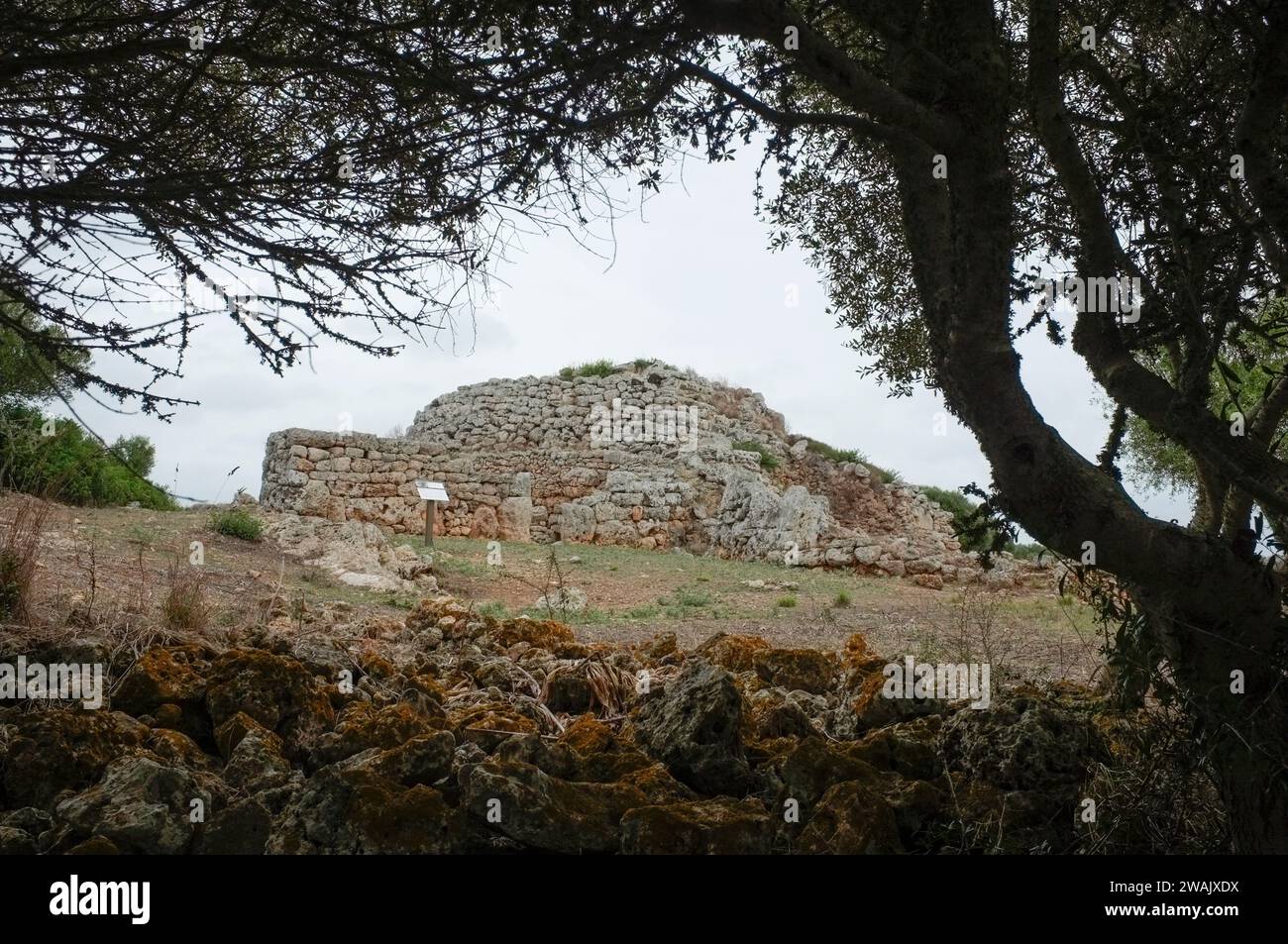 ancient ruins from the prehistoric settlement of santuario So na Caçana ...