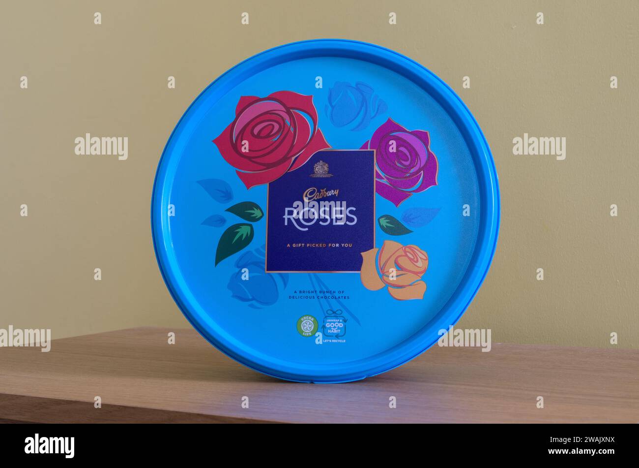 Tub of Cadbury's Roses Chocolates Stock Photo - Alamy