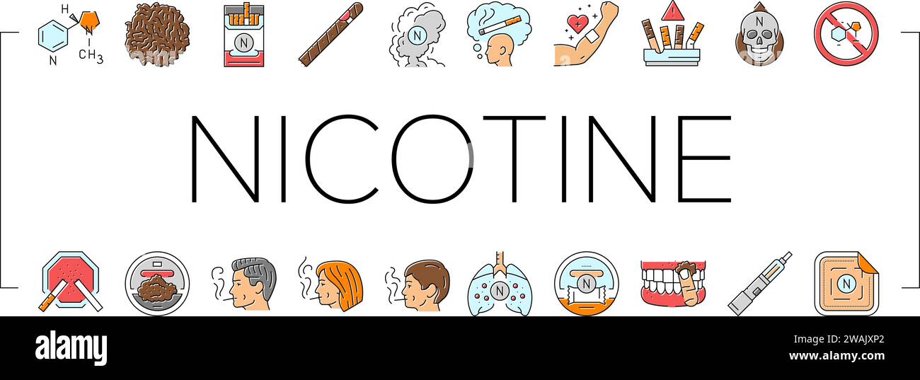 Chemical structure of nicotine Stock Vector Images - Alamy