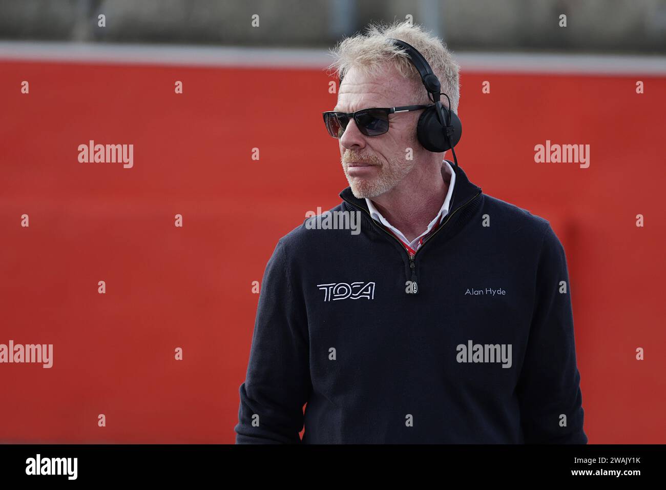 TV Presenter Alan Hyde at Brands Hatch, Kent Stock Photo - Alamy