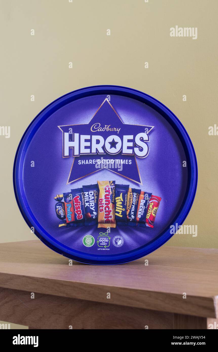Tub of Cadbury's Heroes, UK Stock Photo - Alamy