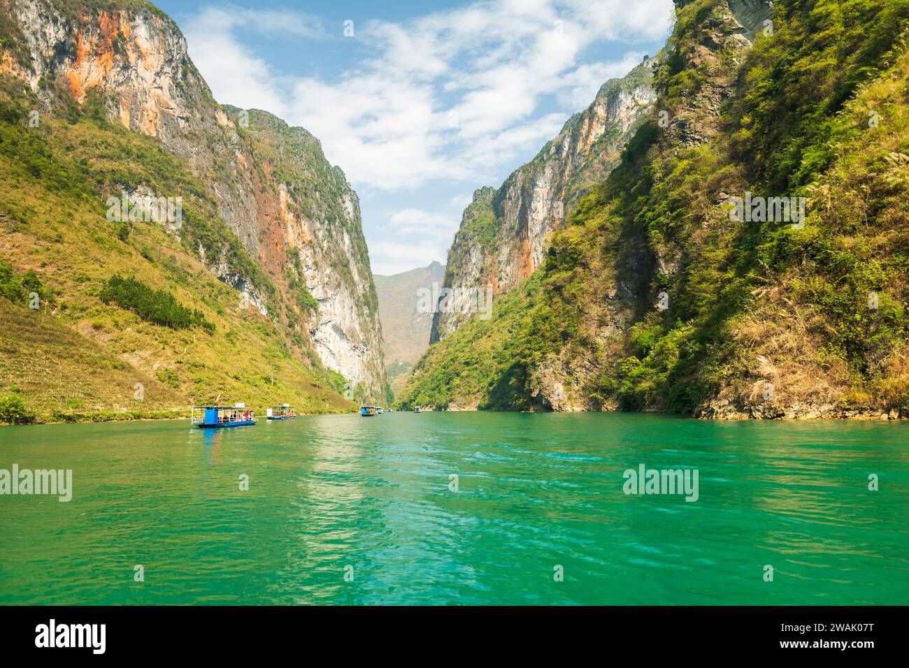 Ha Giang landscape with Nho Que river between mountains in Ha Giang ...