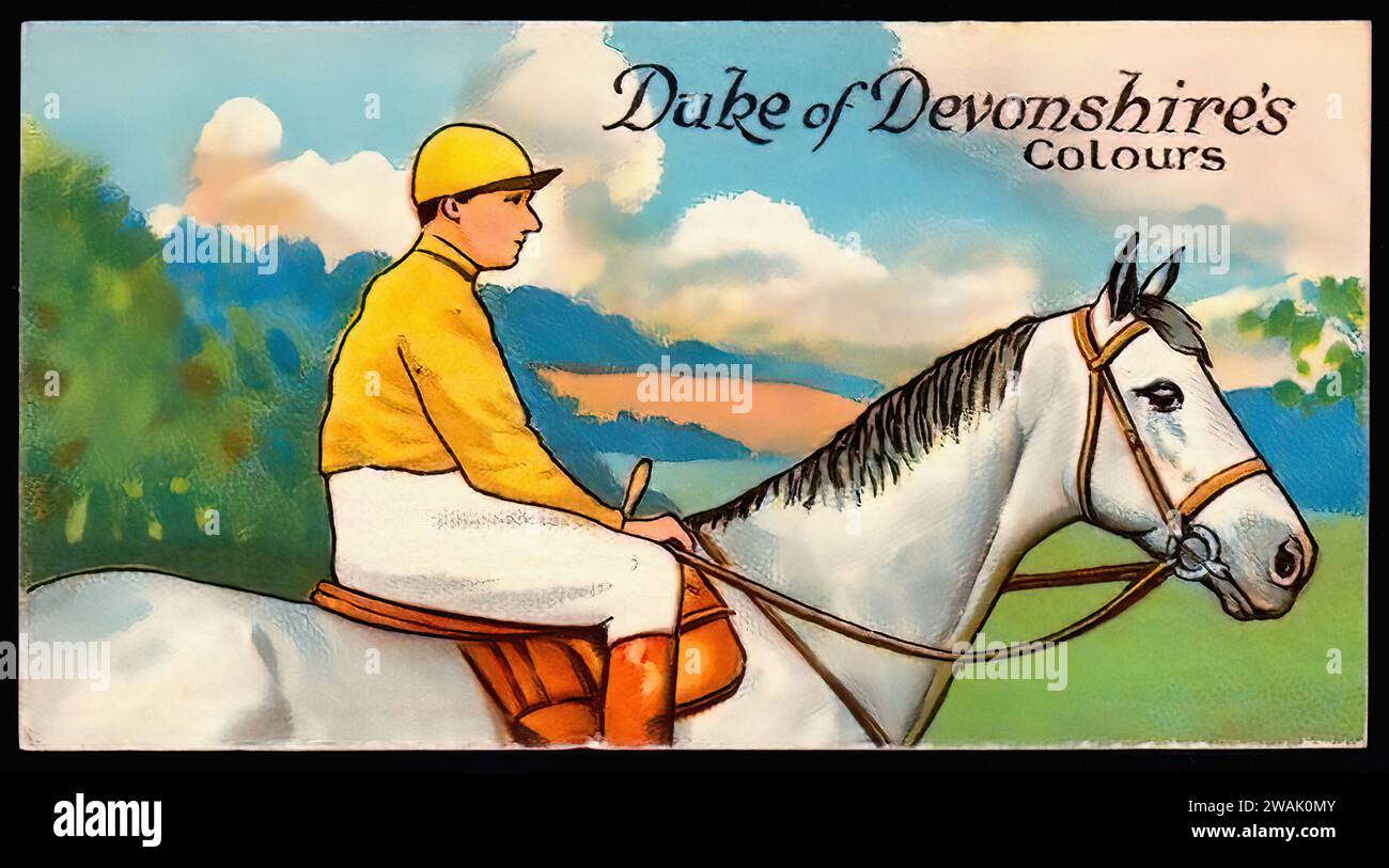 Duke of Devonshire's Colours - Vintage Cigarette Card Illustration ...