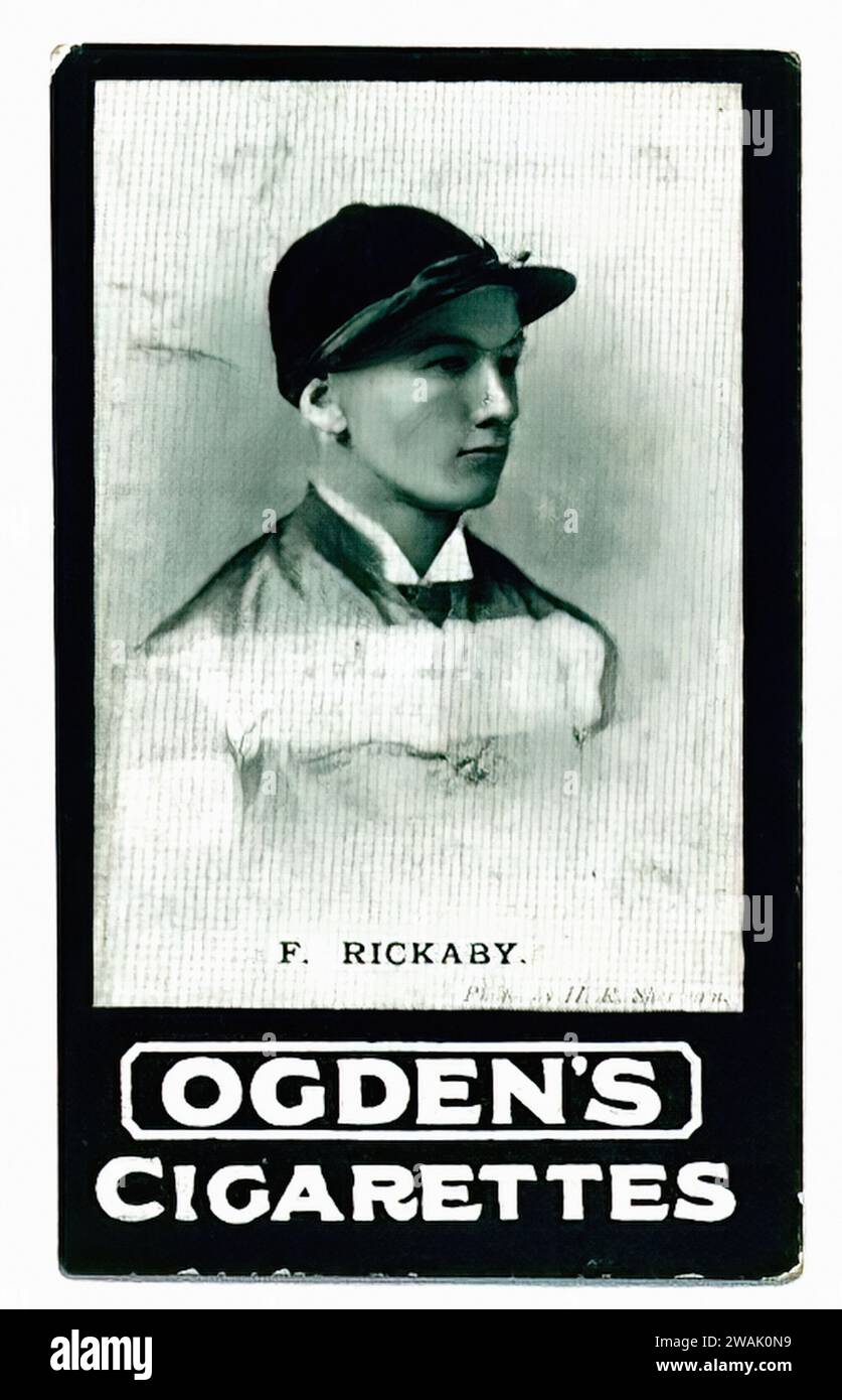 F.Rickaby - Vintage Cigarette Card Illustration, Horse Racing Stock ...