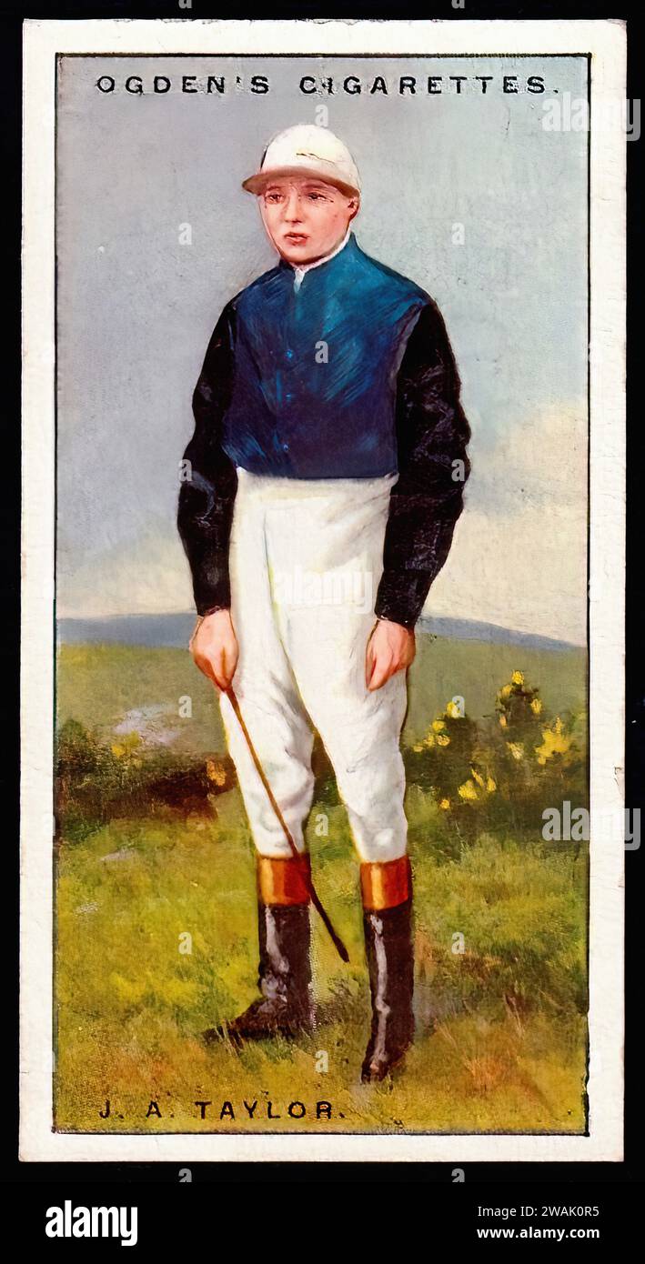 J.A.Taylor - Vintage Cigarette Card Illustration, Horse Racing Stock ...