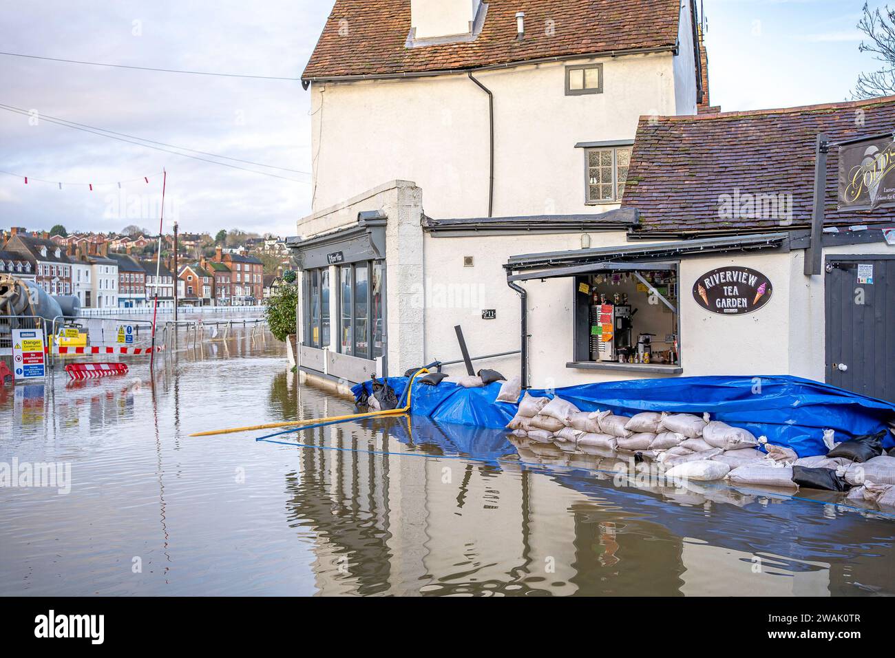 Bewdley, UK. 5th January, 2024. UK weather: After many days of rainfall ...