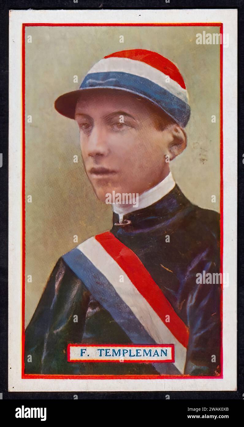Jockey, Fred Templeman - Vintage Cigarette Card Illustration, Horse ...