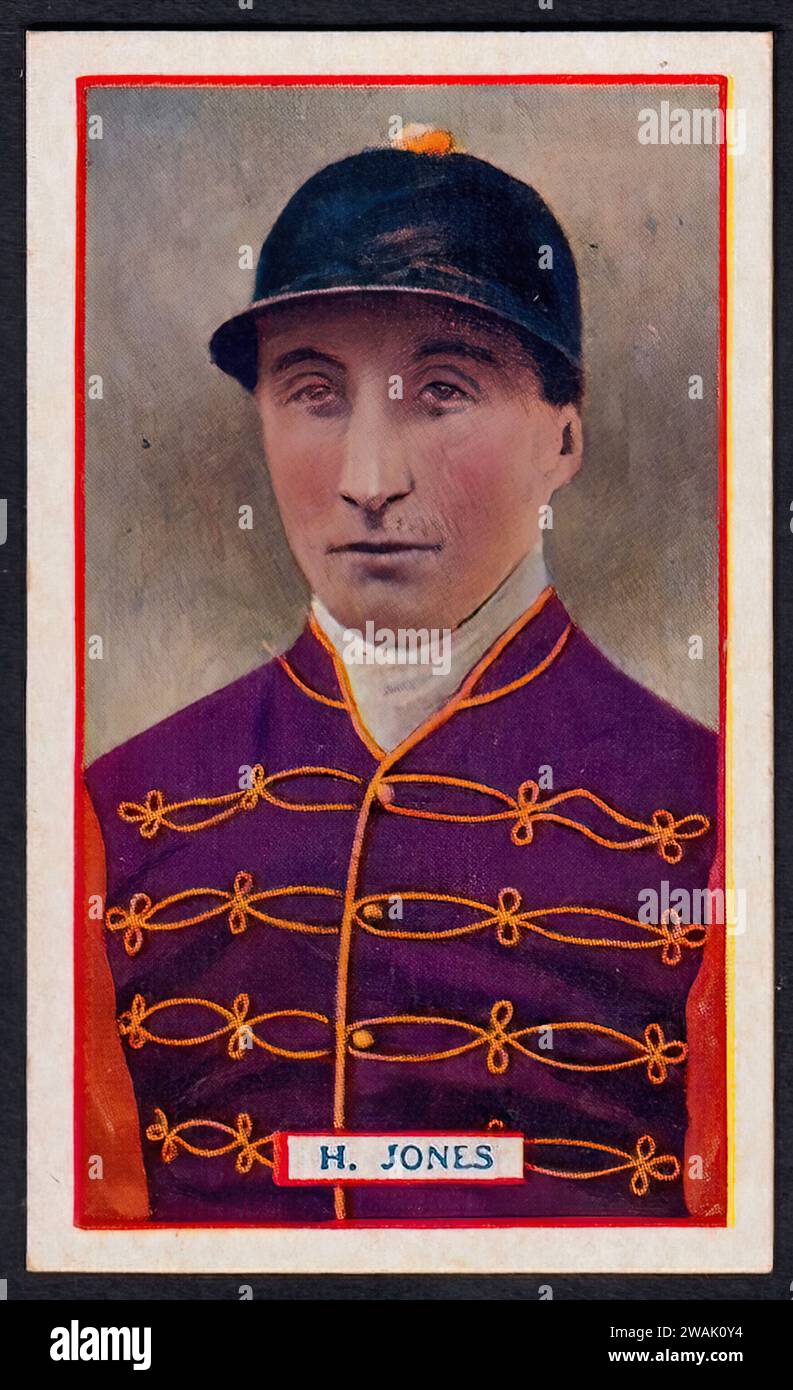 Jockey, Herbert Jones - Vintage Cigarette Card Illustration, Horse ...