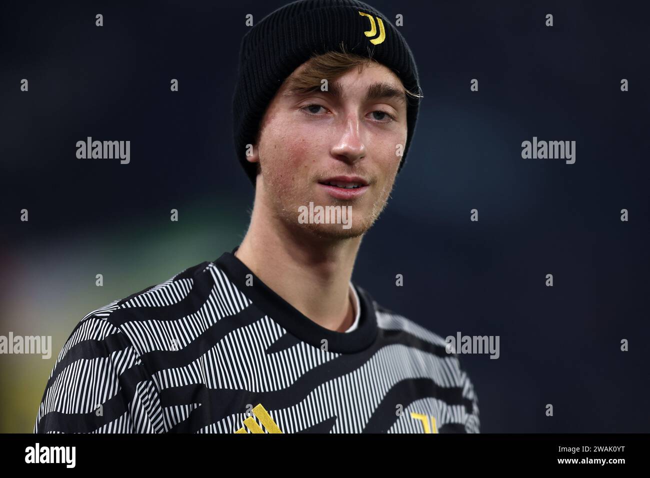 Torino, Italy. 04th Jan, 2024. Dean Hujsen of Juventus Fc during warm ...