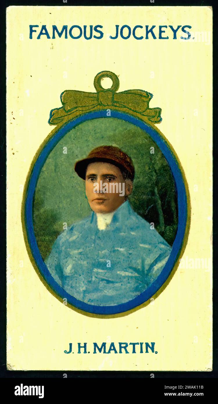 Jockey, J.H.Martin - Vintage Cigarette Card Illustration, Horse Racing ...