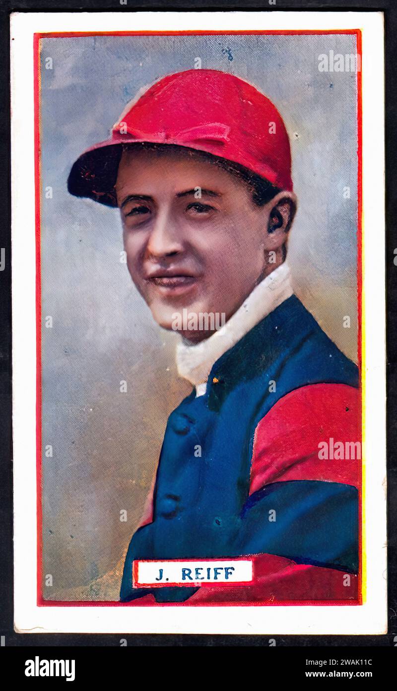 Jockey, Johnny Reiff - Vintage Cigarette Card Illustration, Horse ...