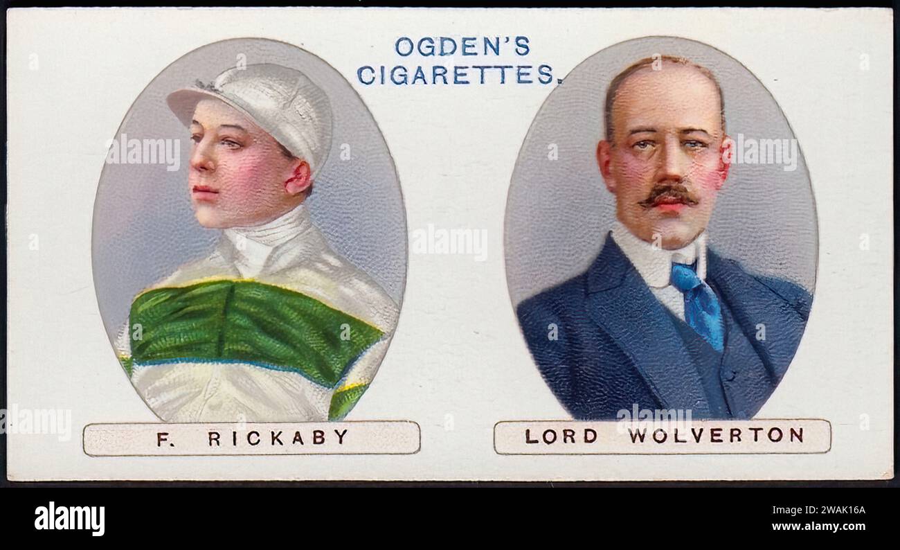 Lord Wolverton Jockey Fred Rickaby - Vintage Cigarette Card ...