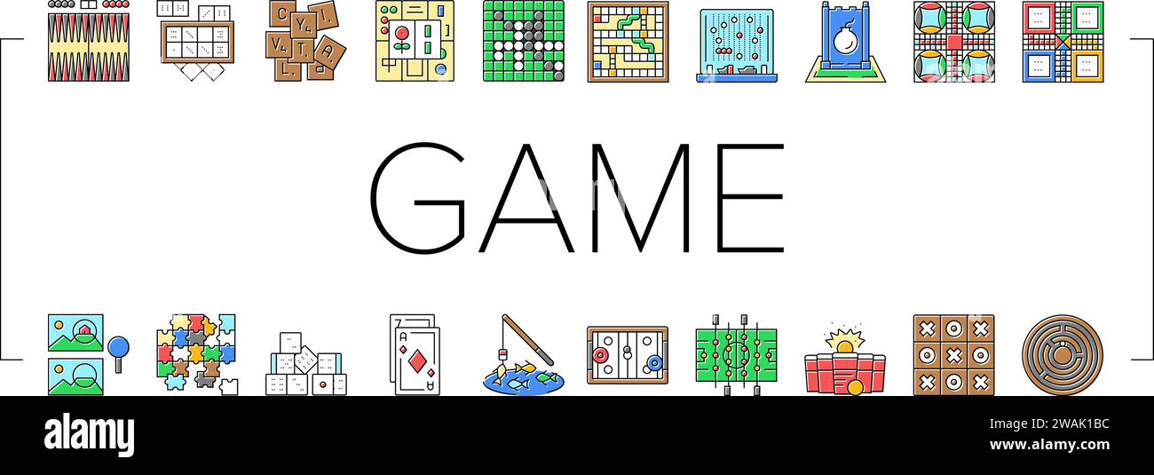 game table play board icons set vector Stock Vector Image & Art - Alamy