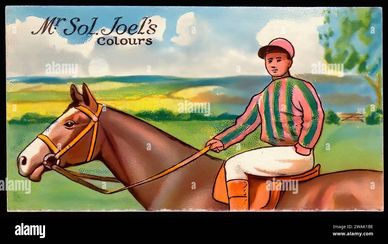 Mr Sol Joel's Racing Colours - Vintage Cigarette Card Illustration ...